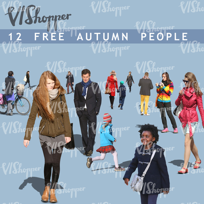 FREE Autumn People Cut-Out – 3DTEAMZ